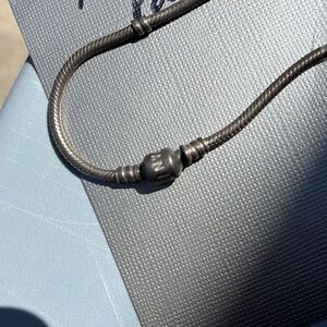 Pandora | Jewelry | Pandora Sterling Silver Barrel Clasp Bracelet ...